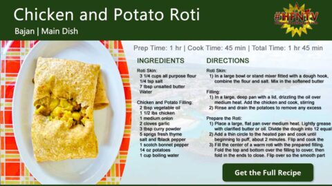 Chicken and Potato Roti - Hispanic Food Network